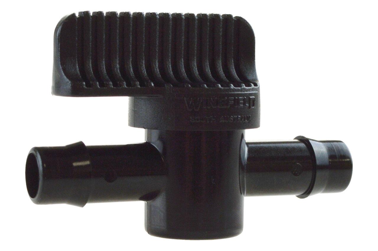 Absperrhahn mit Schlauchtüllen, Kunststoff