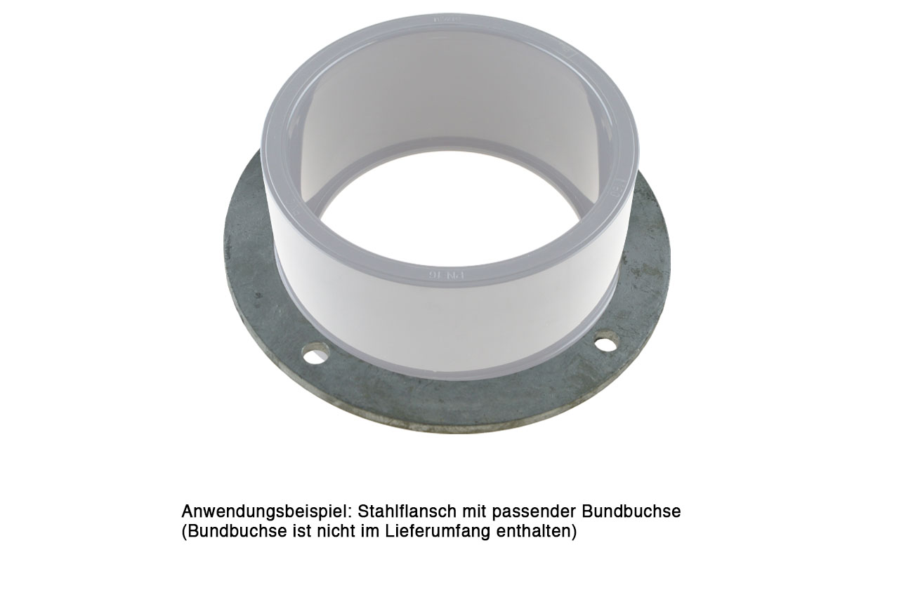 Stahlflansch für PVC Bundbuchse