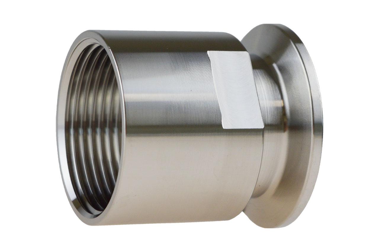 Übergangsstück Clamp Kupplung auf Innengewinde, Edelstahl, DIN 32676