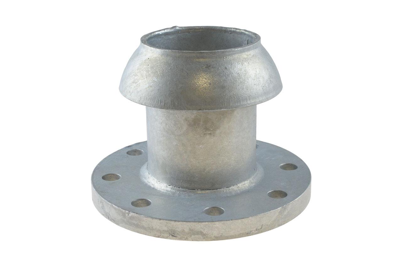 V-Teil mit DIN Flansch, verzinkt - Perrot (KVF)