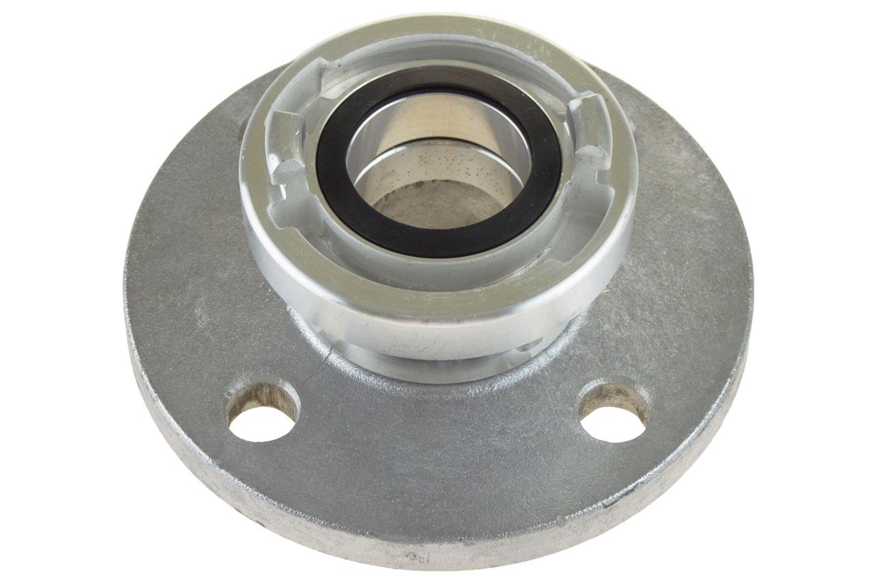 Übergangsstück System Storz auf DIN-Flansch, Aluminium geschmiedet