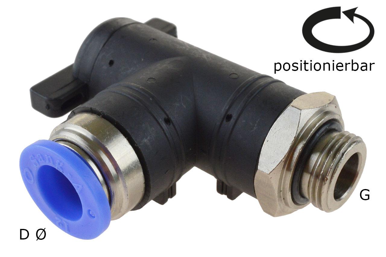 Winkel-Absperrhahn mit zylindrischem Außengewinde und Steckanschluss ...